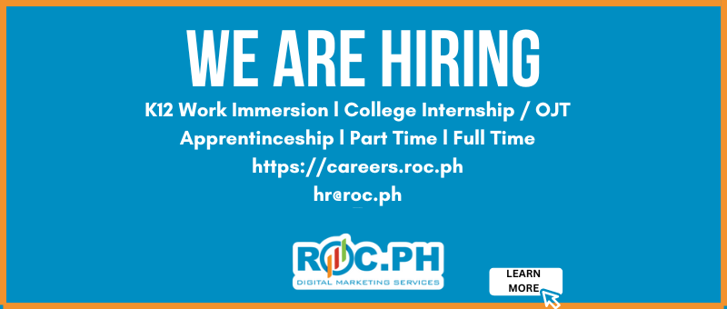K12 Work Immersion, College Internship and Employment Jobs at ROC.PH ...